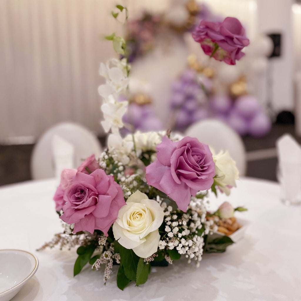 Lilac Round Table Centrepiece